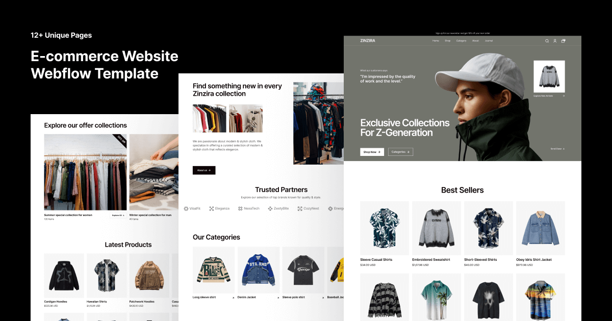 Checkout page: Zinzira - Webflow Ecommerce website template